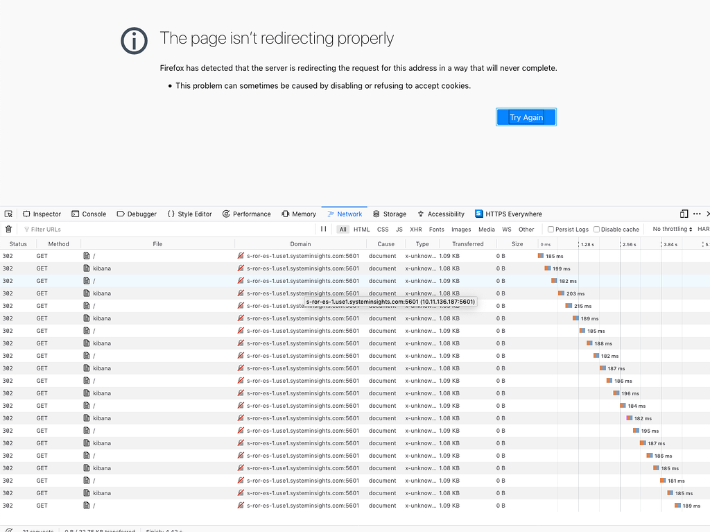 Kibana spins in redirect loop - Users Feedback - ReadonlyREST Community